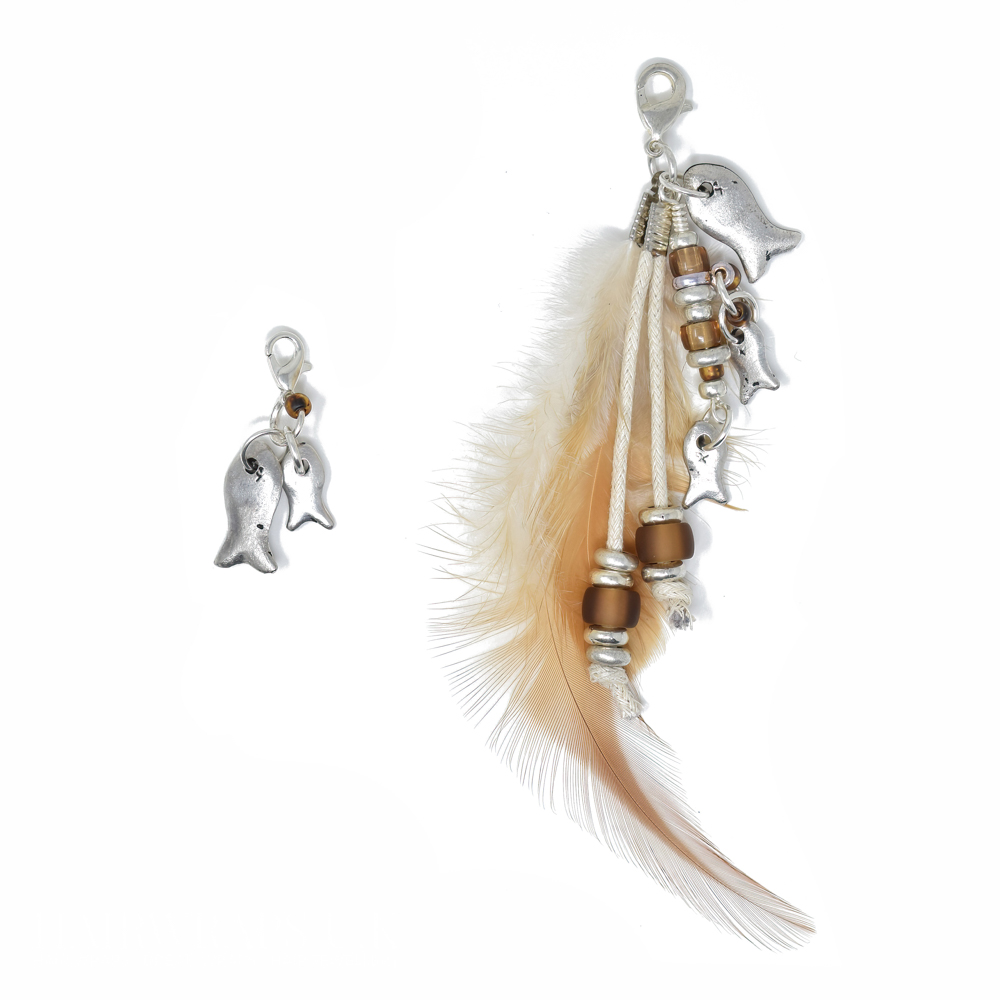 Chestnut Silver Ocean Charm | Hairwraps UK