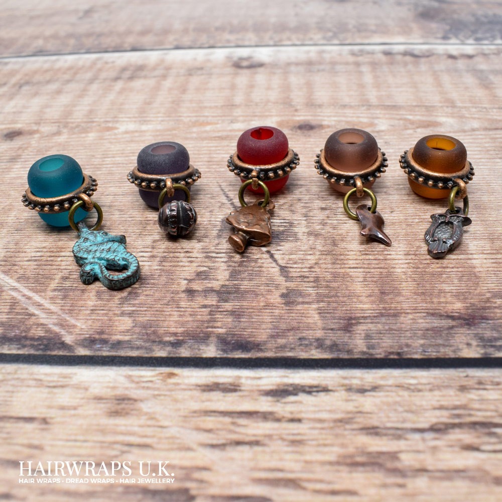 Buy Copper Stacking Dread Bead Set | Hairwraps U.K.