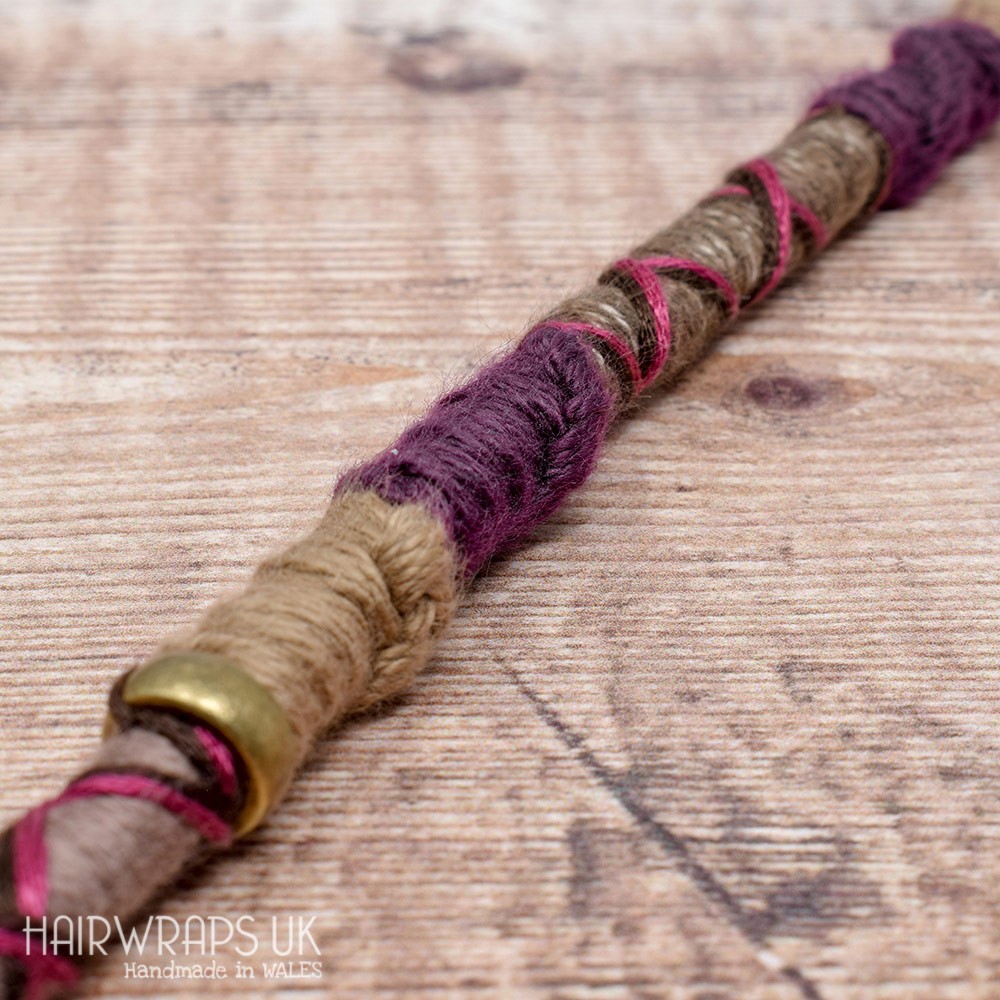 Buy Natural Plum Dreadlock Wraps | Hairwraps U.K.