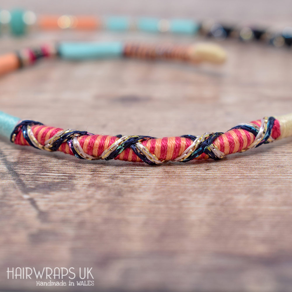 Handmade Cotton Hair Wrap | Midnight Party | Hairwraps U.K.