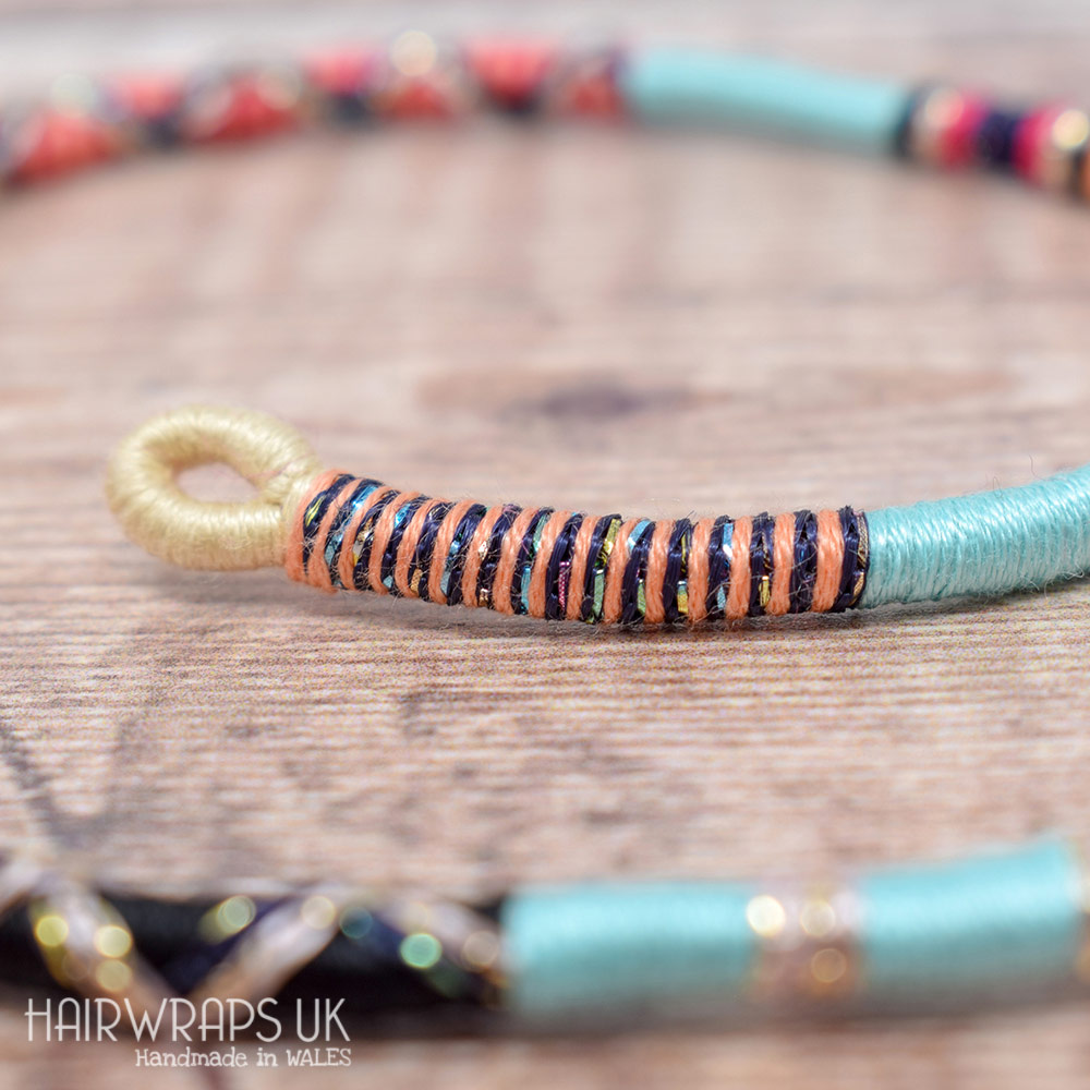 Handmade Cotton Hair Wrap | Midnight Party | Hairwraps U.K.