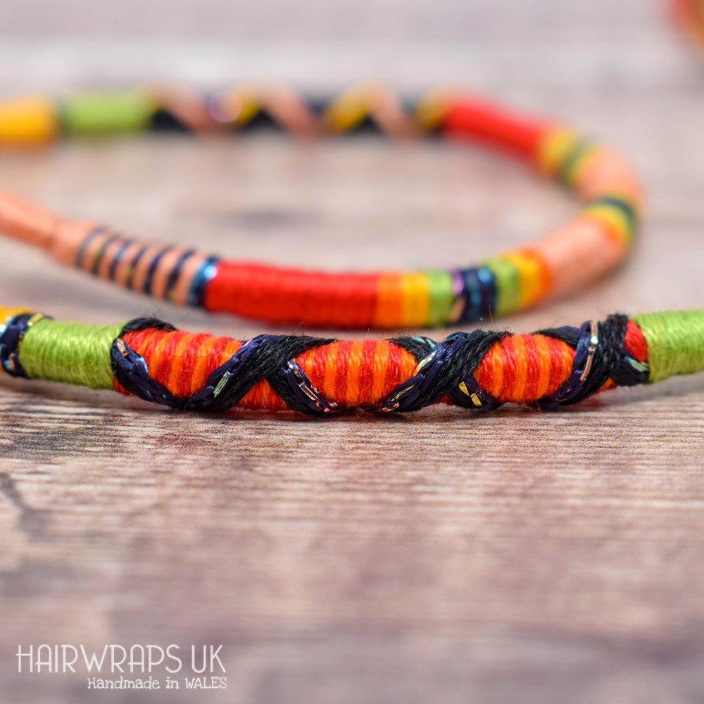 Removable Cotton Hair Wrap Braid | Whiplash | Hairwraps U.K.