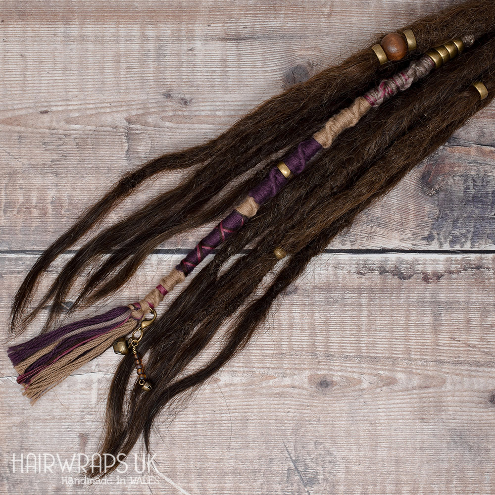 Buy Natural Plum Dreadlock Wraps | Hairwraps U.K.